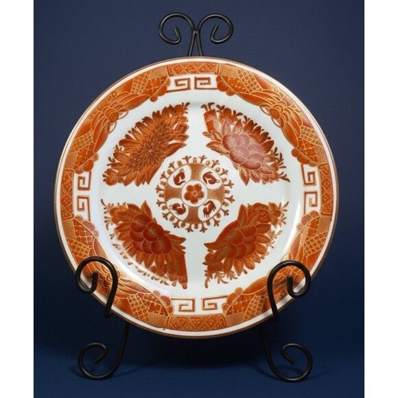 Antique | Dining | Vintage Orange Fitzhugh Dinner Plate 38 Hand Painted ...